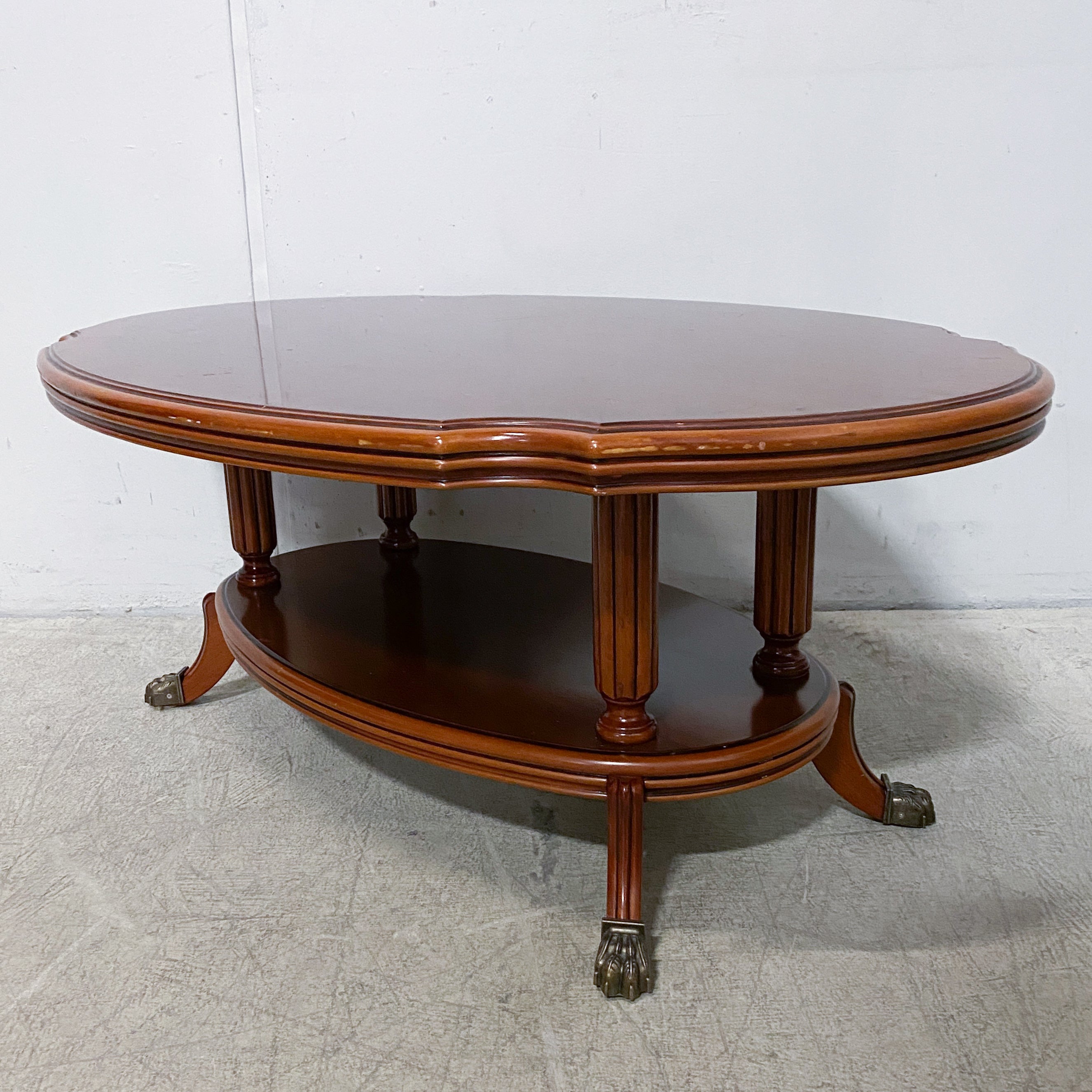 Oval Theseira Regency Style Cherry Wood Coffee Table – Habitat ReStore ...